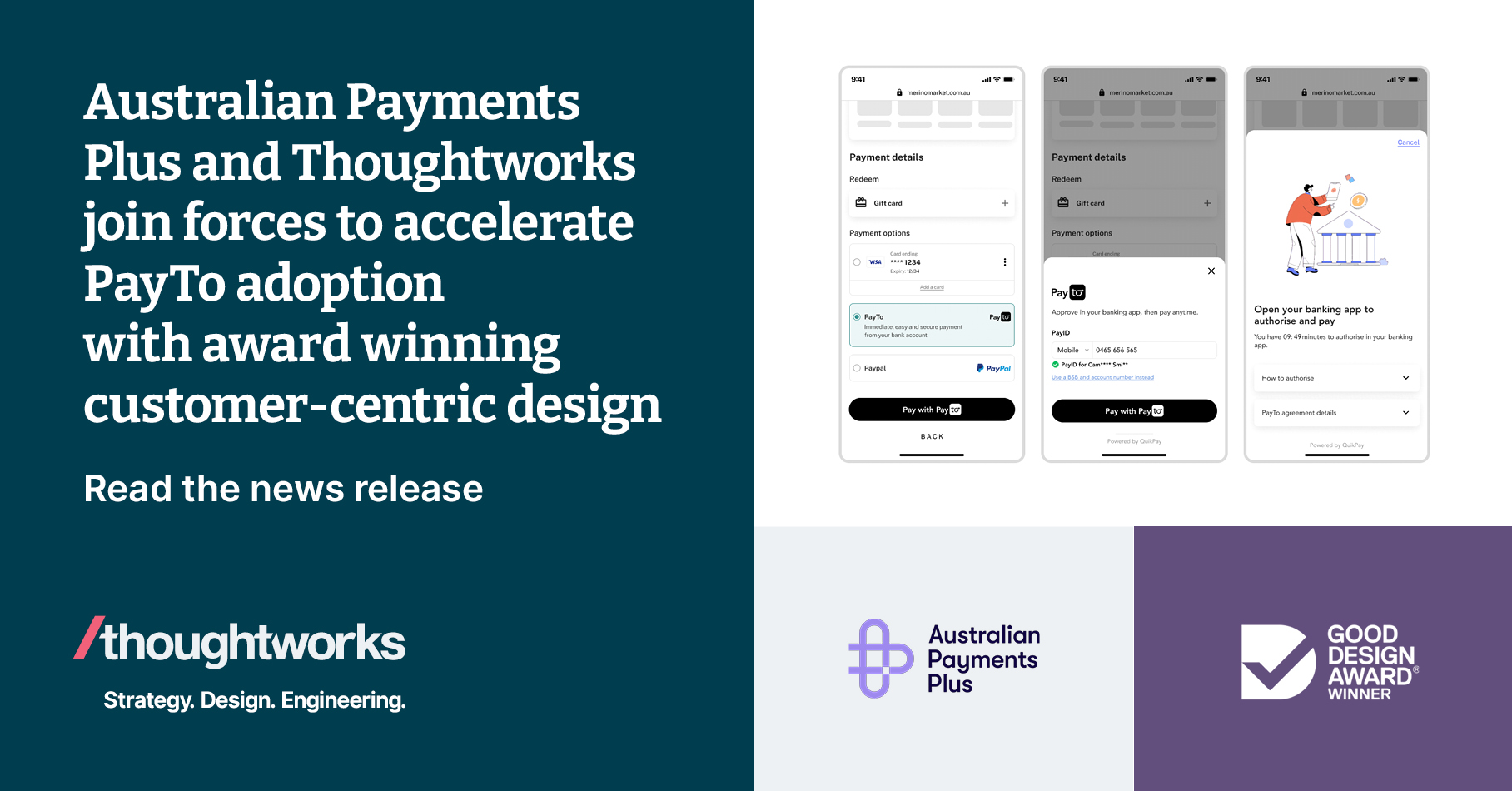 Australian Payments Plus and Thoughtworks join forces to accelerate PayTo adoption with award ...