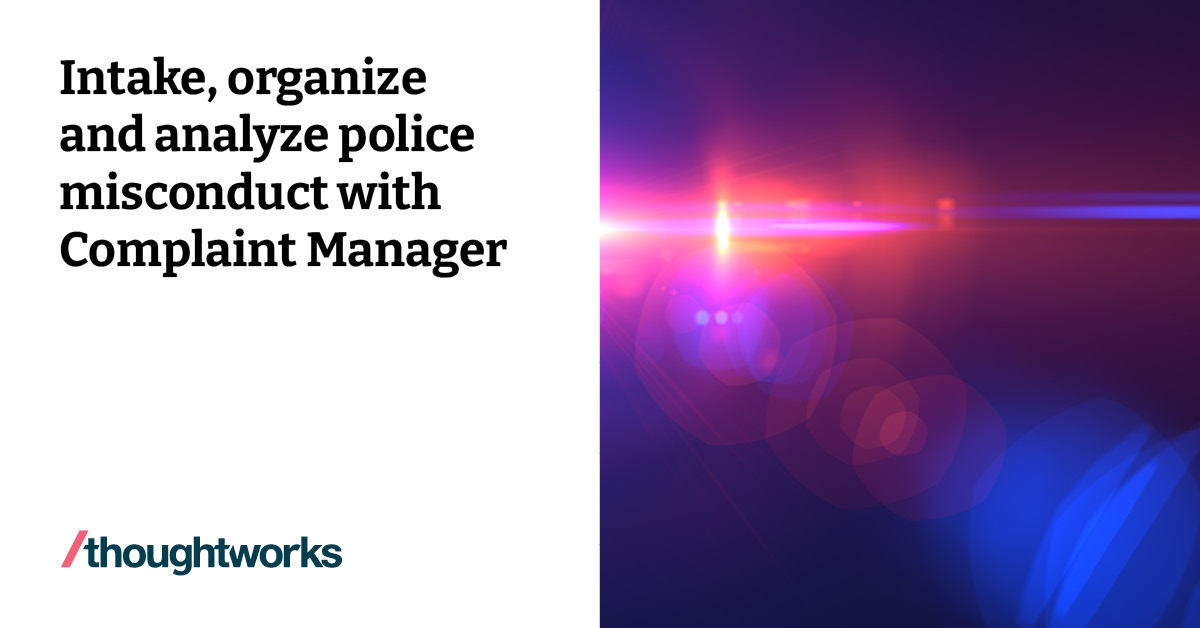 Complaint Manager | Thoughtworks