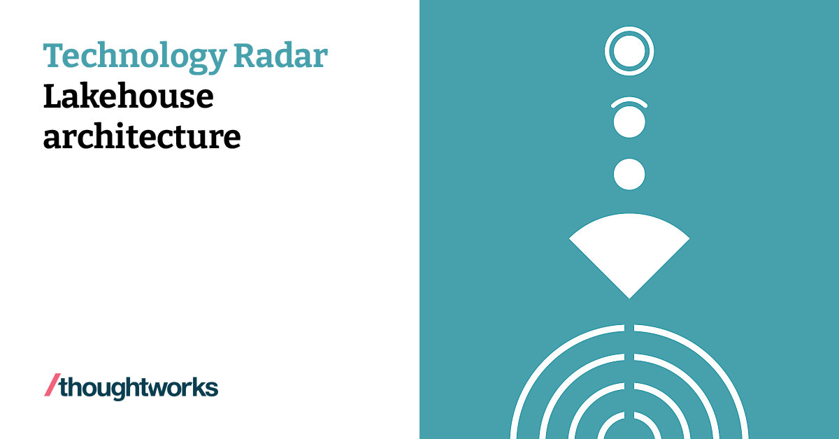 Lakehouse architecture | Technology Radar | Thoughtworks